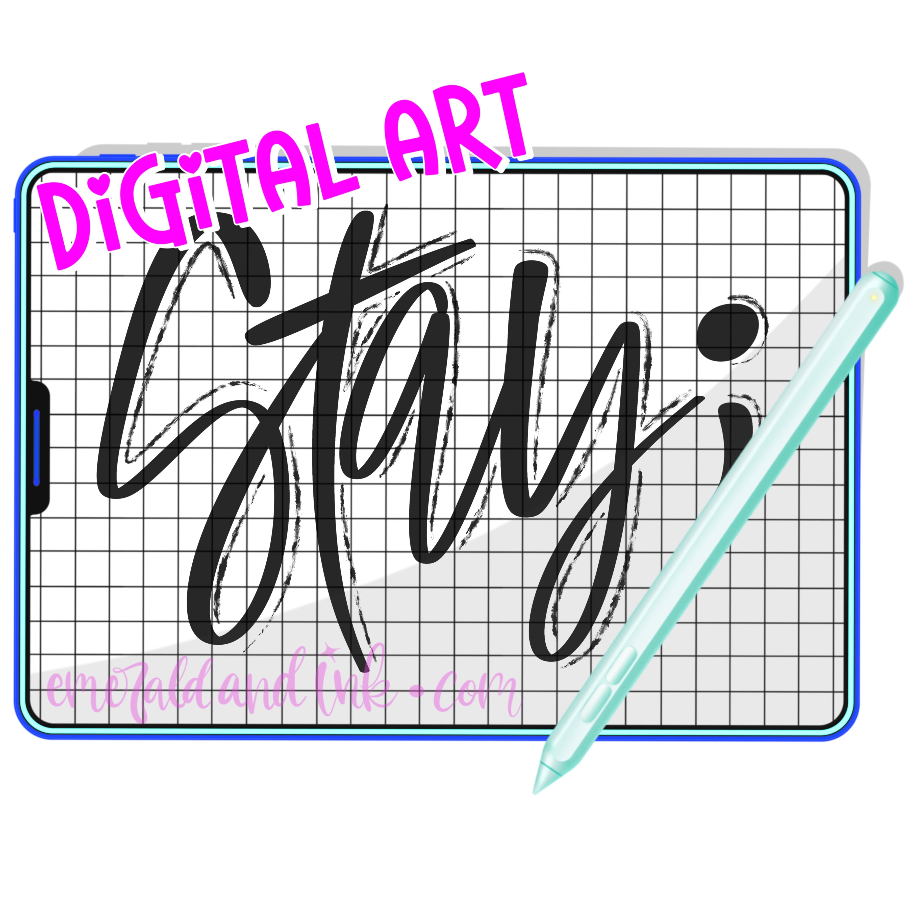 Stay; Digital PNG Download – Emerald & Ink